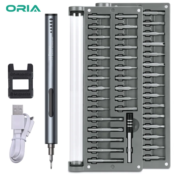 [Upgraded]ORIA Electric Screw Driver Set Rechargeable Tools Set 59 in 1 ...