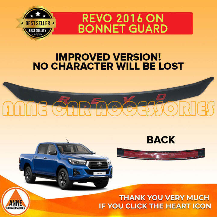 Bonnet Guard for Toyota Hilux Revo / Conquest 2016 2017 2018 2019 2020 ...