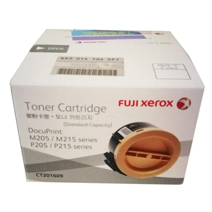 Fuji Xerox CT201609(205,215) Black โทนเนอร์ฟูจิ ซีร็อคแท้ สีดำ จำนวน 1 กล่อง ใช้กับพริ้นเตอร์ ...