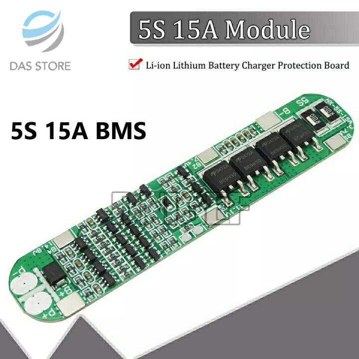 BMS 5S 15A 18.5V 20V Modul baterai li ion li polymer baterai charger ...