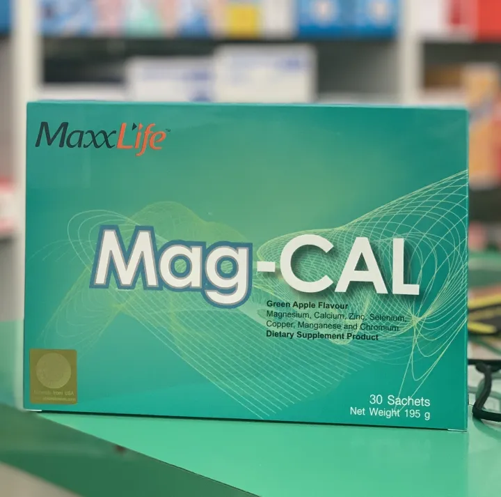Maxxlife Mag-CAL (แมกนีเซี่ยม+แคลเซี่ยม) ชนิดชง กลิ่นแอปเปิ้ลเขียว ทาน ...