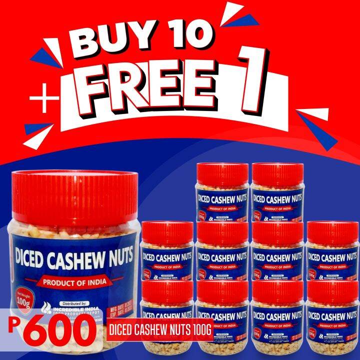 Shakti Baba Dice Cashew Nuts 100g Buy 10 Get 1 Free | Lazada PH