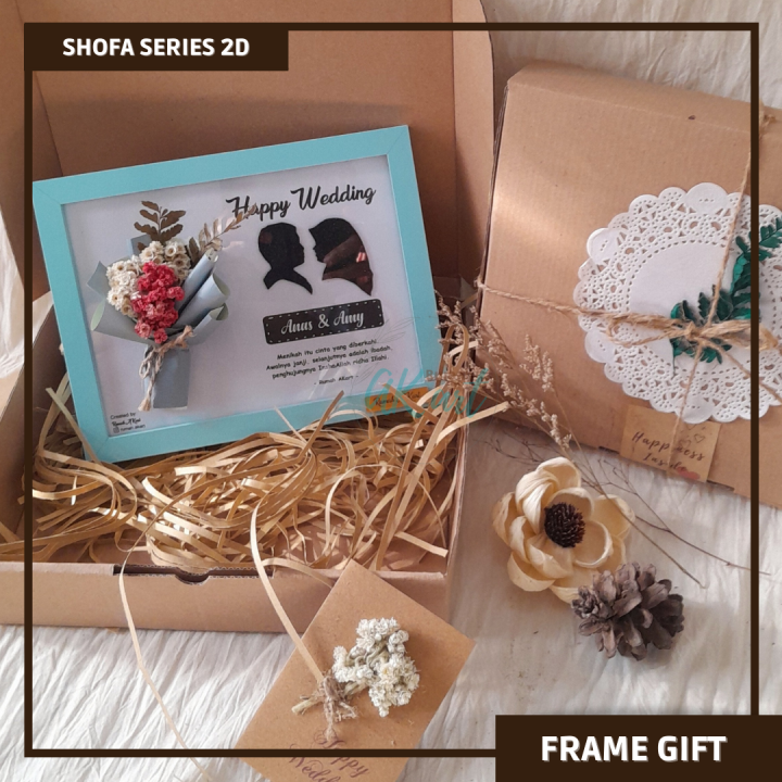 [Shofa 2D Series] Bouquet in Frame, buket dalam frame Hadiah Pernikahan ...