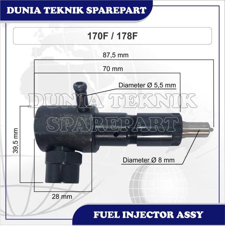 TYPE 170F / 178F INJECTOR RUMAH NOZEL KOMPLIT / FUEL INJECTOR ASSY UNTUK MESIN DIESEL ATAU MESIN ...