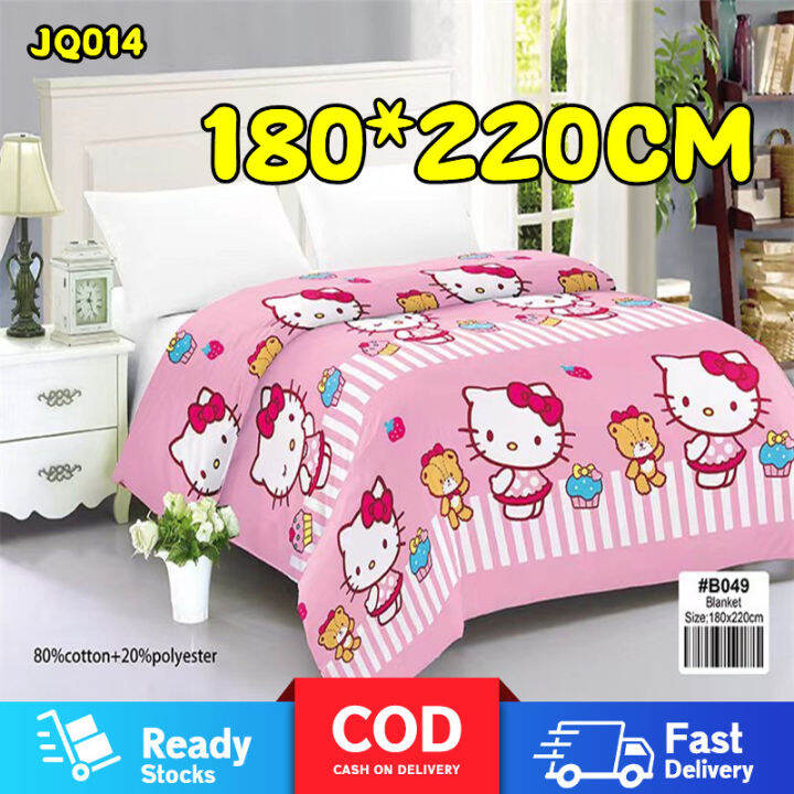 【Free Shipping】180cm Cartoon Blanket Kumot Cotton Soft Makapal Double ...