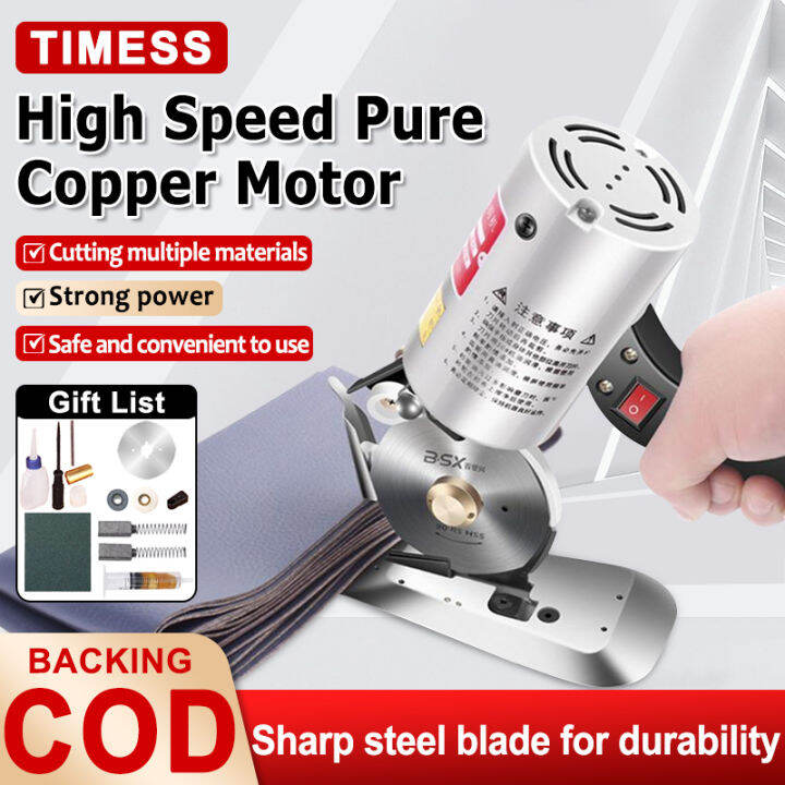 220V 90mm Blade Electric Cloth Cutter Portable Fabric Cutting Machine ...