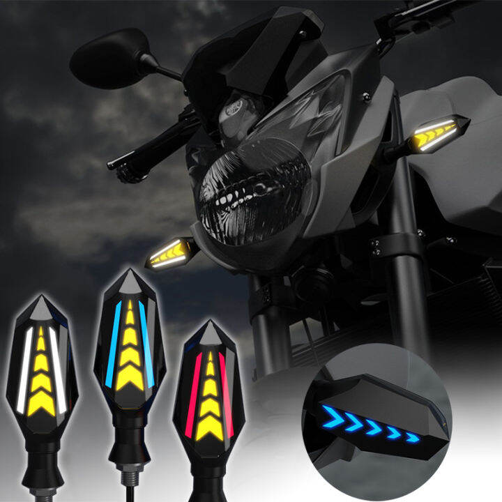 Double Side Flowing Turn Signals Motorcycle LED Turn Signal Built-in ...