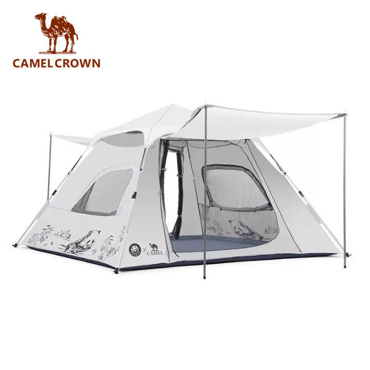 CAMELCROWN Lều Tự Động Ngoài Trời Lều Cắm Trại Gia Đình 3-4 Người Chống Gió Nhanh 2 Cửa Thông ...