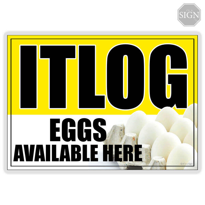 Itlog Egg Available Here Sign - Laminated Signage Label - A4 Size ...