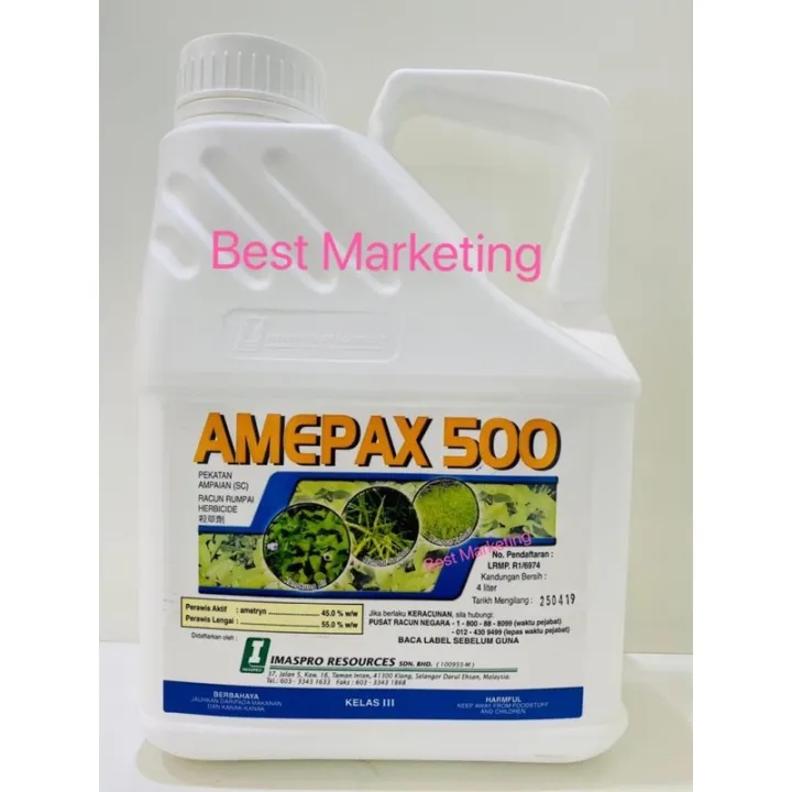 4LIT AMEPAX 500 IMASPRO / Ametryn/ Campuran Susu/ Sambau | Lazada