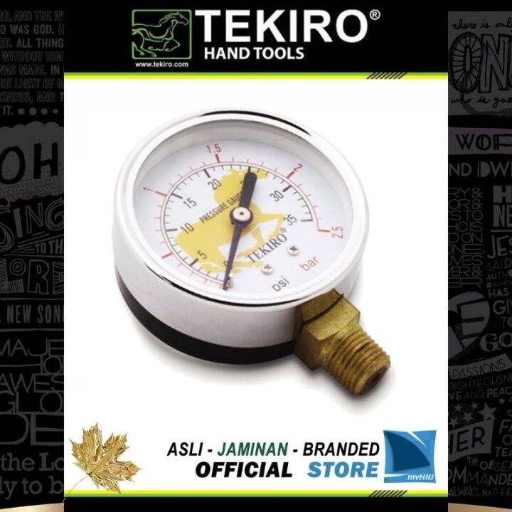 MANOMETER TERSEDIA UKURAN 10, 16 & 25 BAR TEKIRO / PRESSURE GAUGE ...