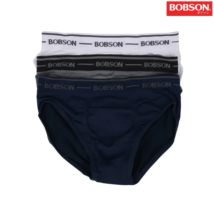 Bobson Men's Modified 3in1 Hipster Brief Innerwear 80464 (Gray/White/Blue) | Lazada PH