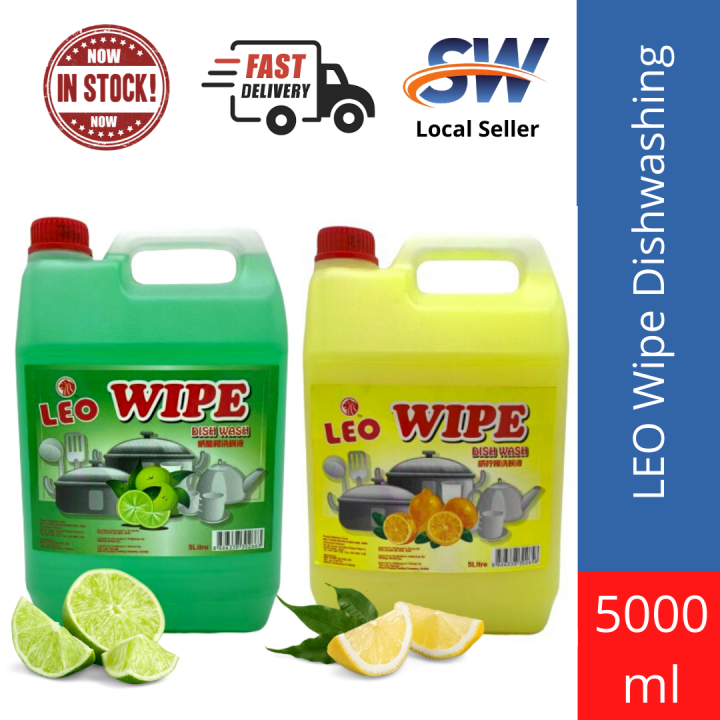 Leo Wipe Dishwash 5 Litre (Lemon/ Lime) | Lazada