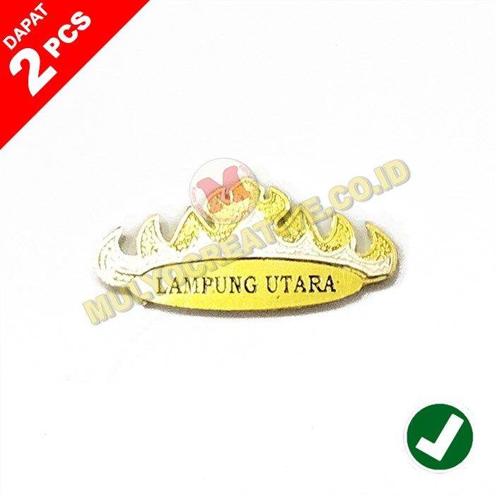 Pin Siger Lampung Utara Lencana Pin Logo Siger Lampung Utara Warna ...