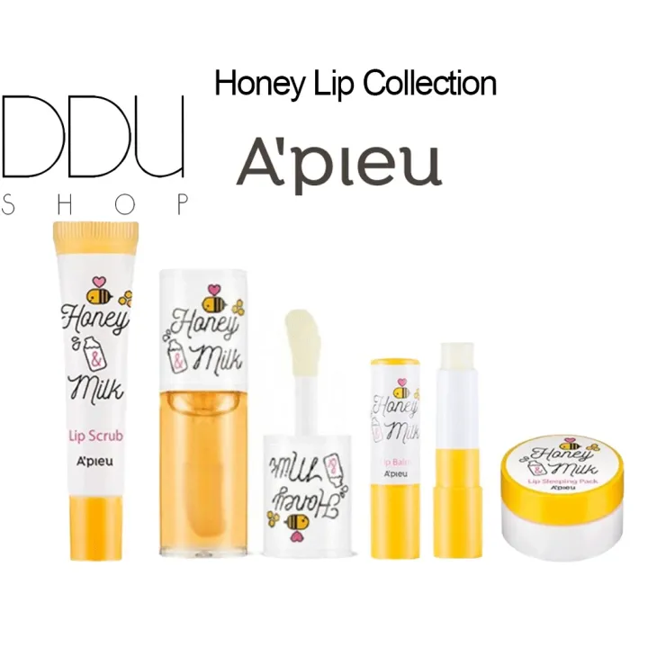Apieu Honey Lip Collection Honey Lip Balm 3.3g, Honey Sleeping Pack 6 ...