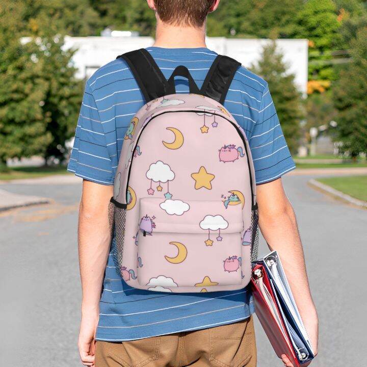 Pusheen Children's Backpack Boys and Girls Cute Student School Bag 15 ...