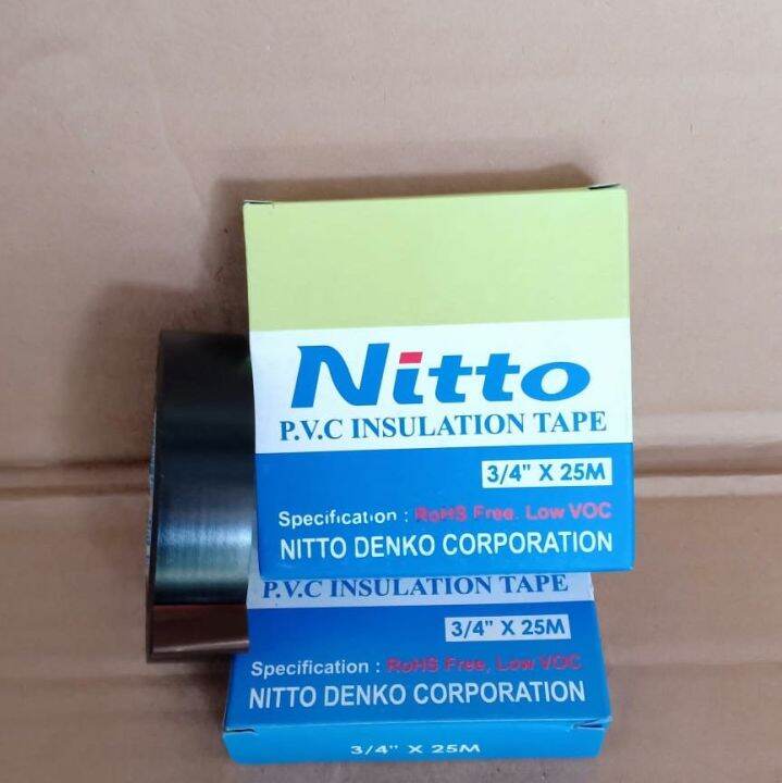 Isolasi Kabel NITTO / Solasi Kabel / PVC Tape Hitam Solasi Hitam NITO ...