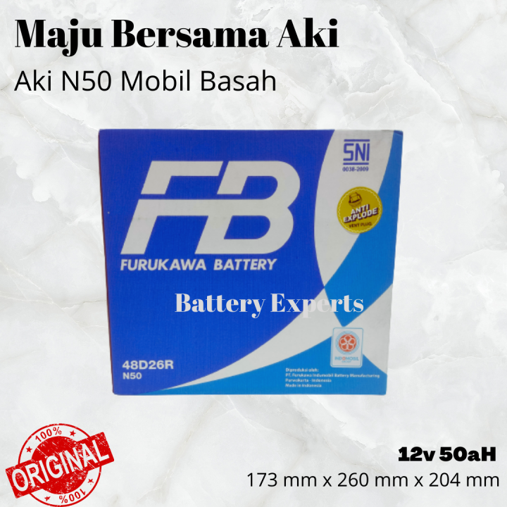Aki mobil Nissan Terrano (G) Peugeot 504 N50 55D26R Furukawa Battery ...