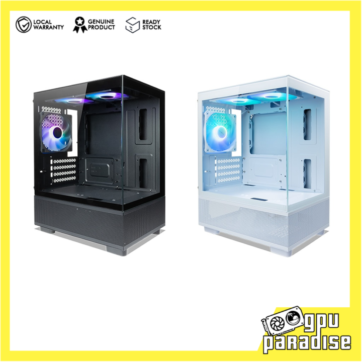 TECWARE INFINITY M2 ARGB DUAL TG M-ATX CHASSIS - BLACK / WHITE # TWCA ...