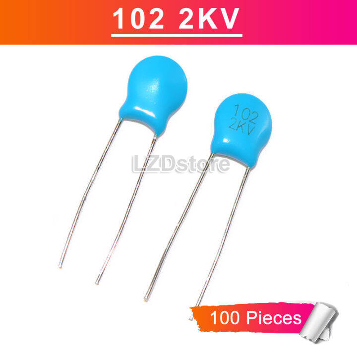 100pcs 102 2KV 102K 2000V High Voltage Ceramic Capacitor 1nF 1000pF New ...