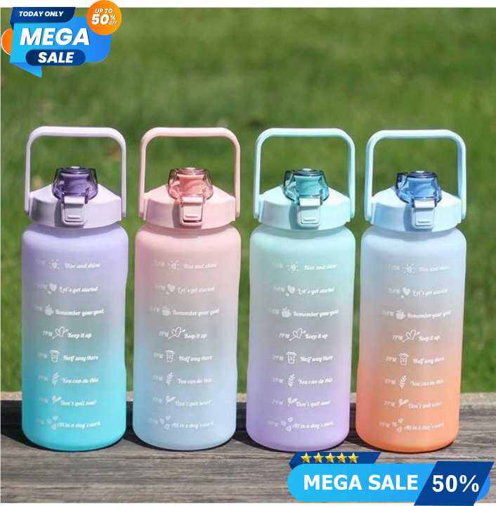 PROMO!! Botol Minum Motivasi2 Liter Botol Penanda Waktu Botol Minum ...