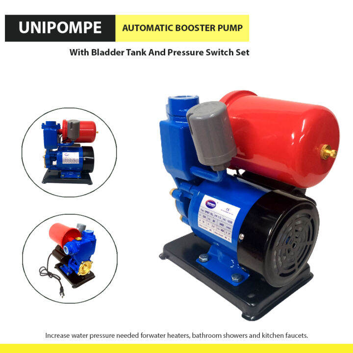 Unipompe Automatic Booster Pump with Bladder Tank and Pressure Switch ...