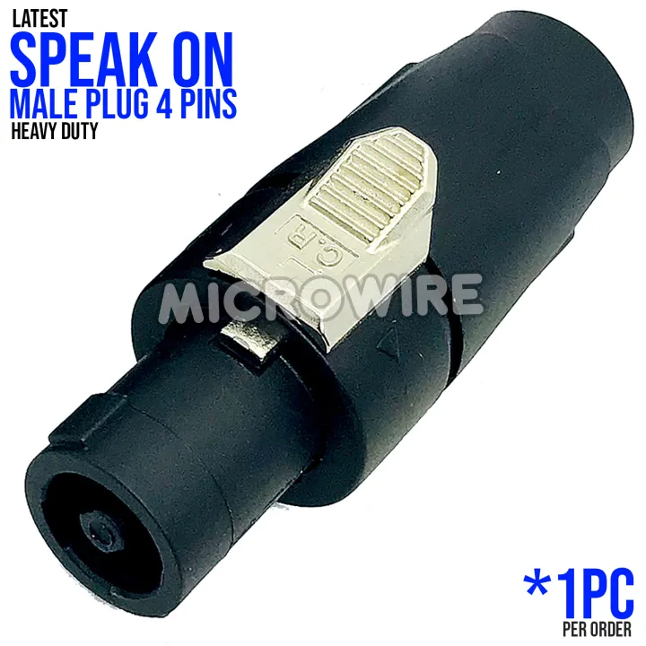 LATEST Speak ON Plug Male 4 Pins Black Heavy Duty | Lazada PH