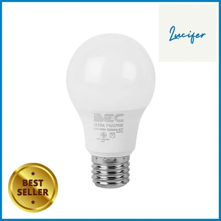 หลอด LED BUIB ULTRA A60 7 วัตต์ E27 WARM WHITE BECLED BULB BEC ULTRA ...