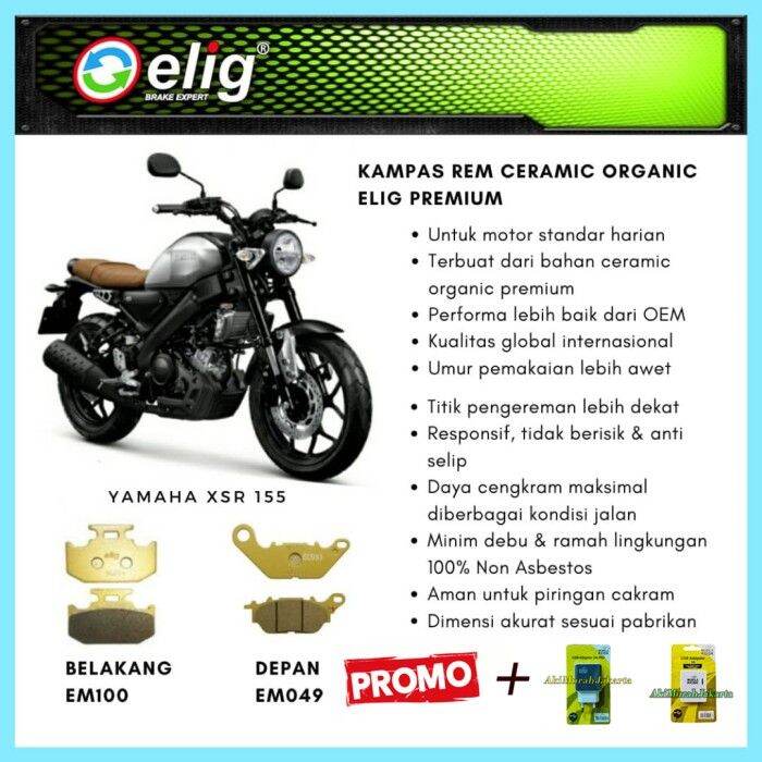 Kampas Rem Depan Belakang Yamaha XSR 155 ELIG EM100 - EM049 | Lazada ...