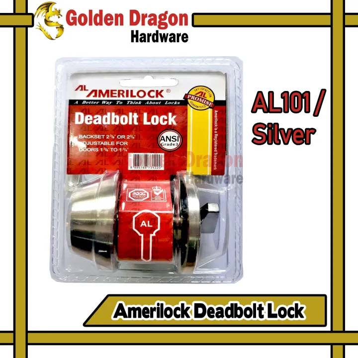 AMERILOCK Deadbolt Door Lock Set Single Cylinder (AL 101) Stainless ...