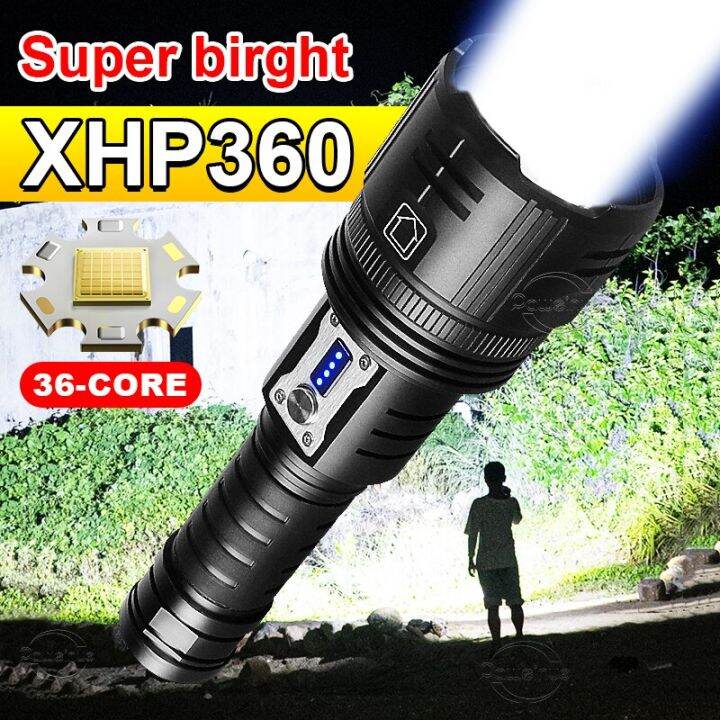 Super XHP360 Most Powerful Led Flashlight 18650 Rechargeable Torch ...