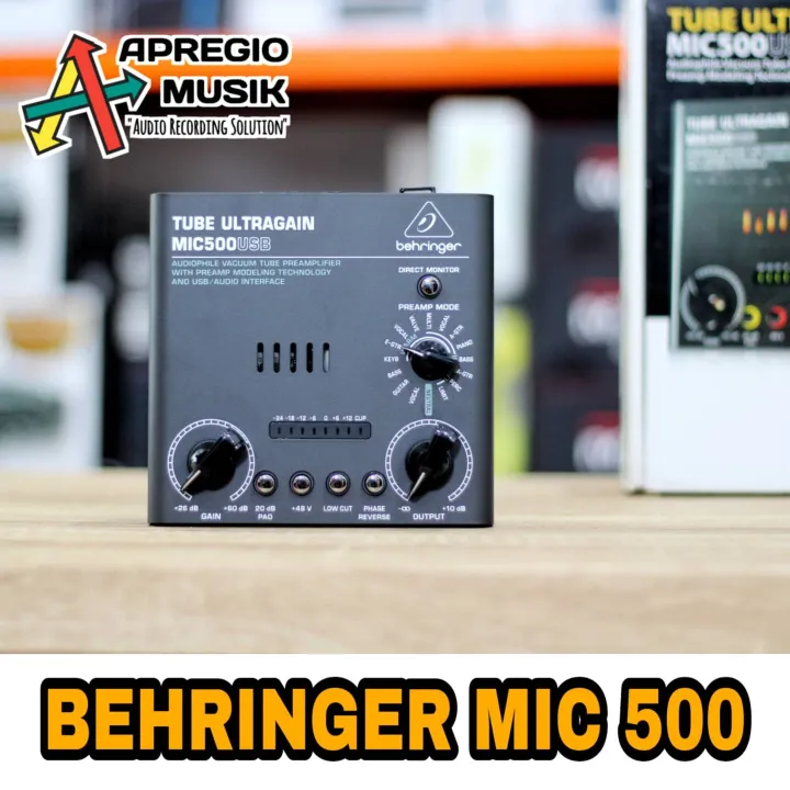 Behringer MIC500 MIC 500 Tube Ultragain Microphone Preamp with USB ...