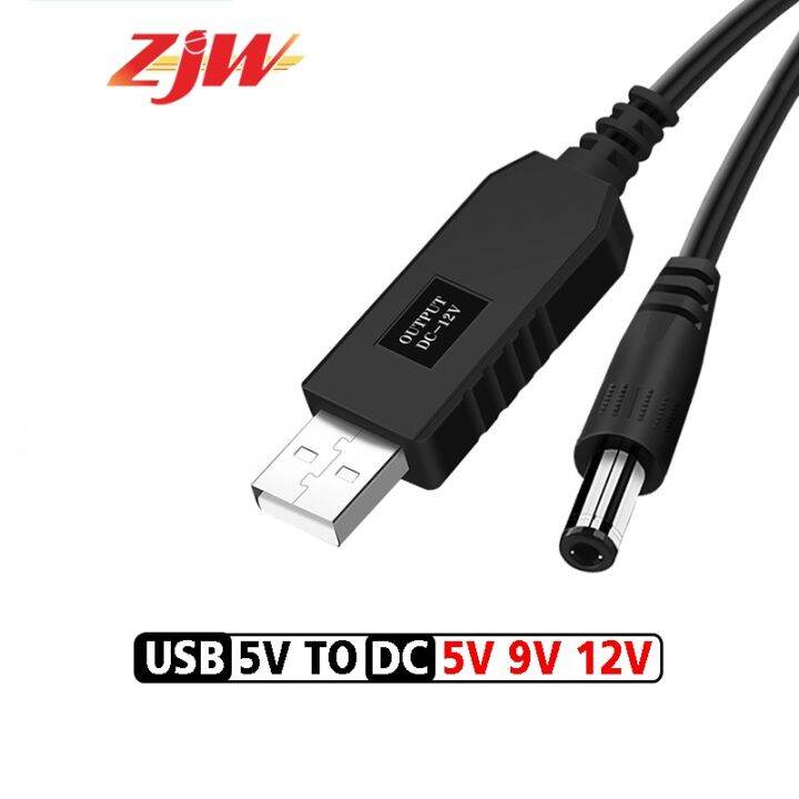 ♢ZJW DC 5V to 12V 9V 5V Powerbank USB to DC Wifi Router Power Cable Connector Cable Boost ...