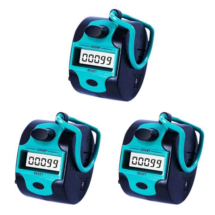 3X Counter Electronic Clicker Manual Digital Stitch Counter Finger Ring ...