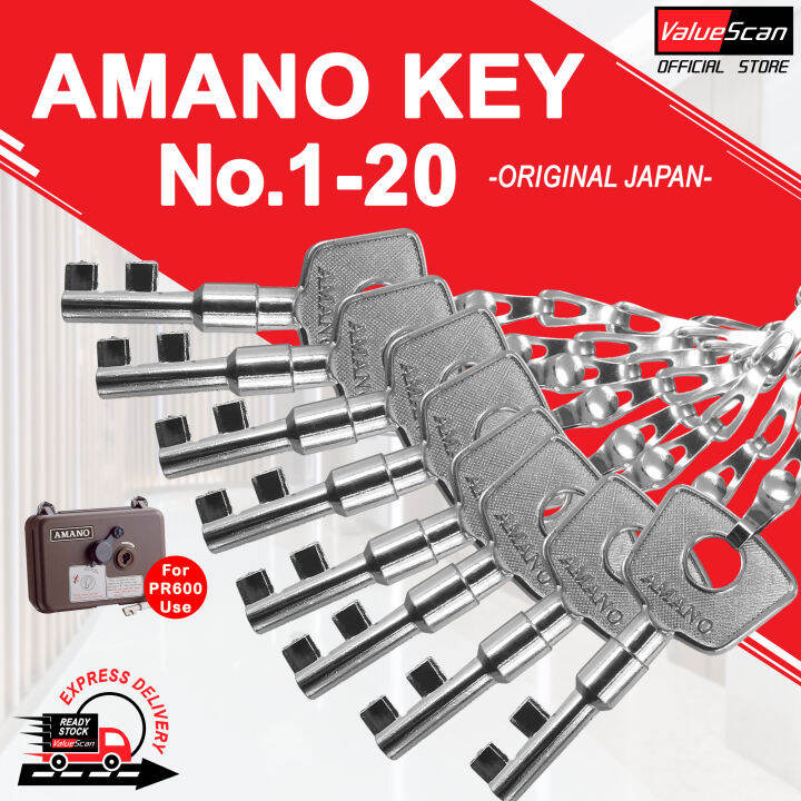 *RM14.50=1KEY* AMANO KEY No.1 ~ No.20 Amano Kunci PR-600 Amano Station ...