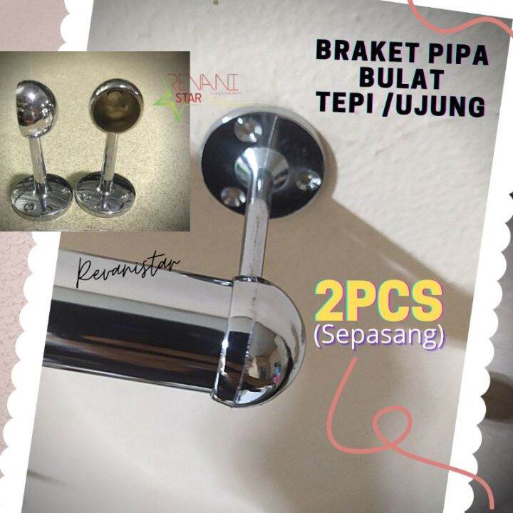 Sepasang Braket pipa gayung untuk pipa bulat shock penahan pipa bulat 1 ...