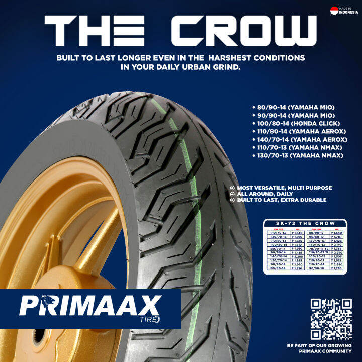 Primaax Tire SK-72 The CROW Superior Quality Tire! | Lazada PH
