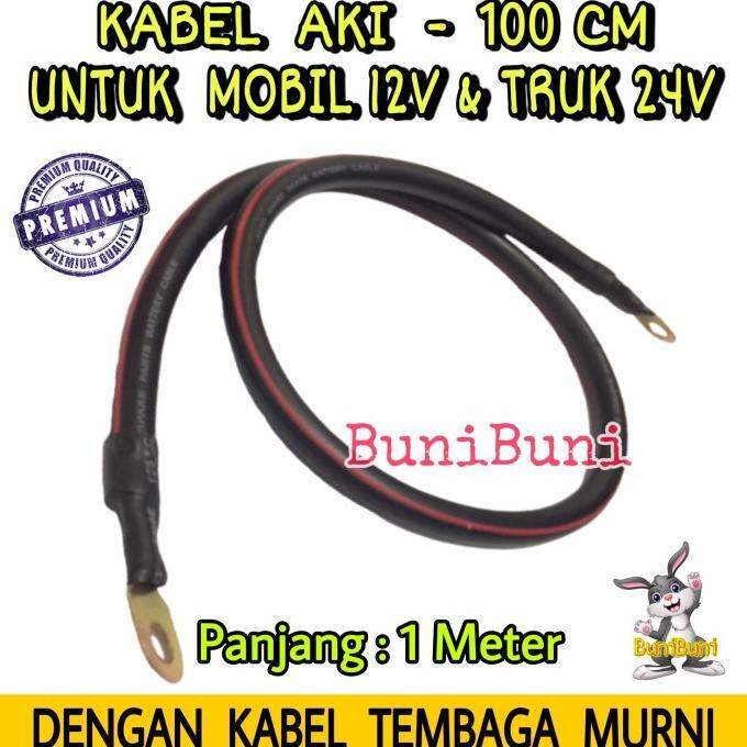 Kabel Aki 100 CM / Kabel Aki Massa Mobil 12V & Truk 24V - 1 METER ...