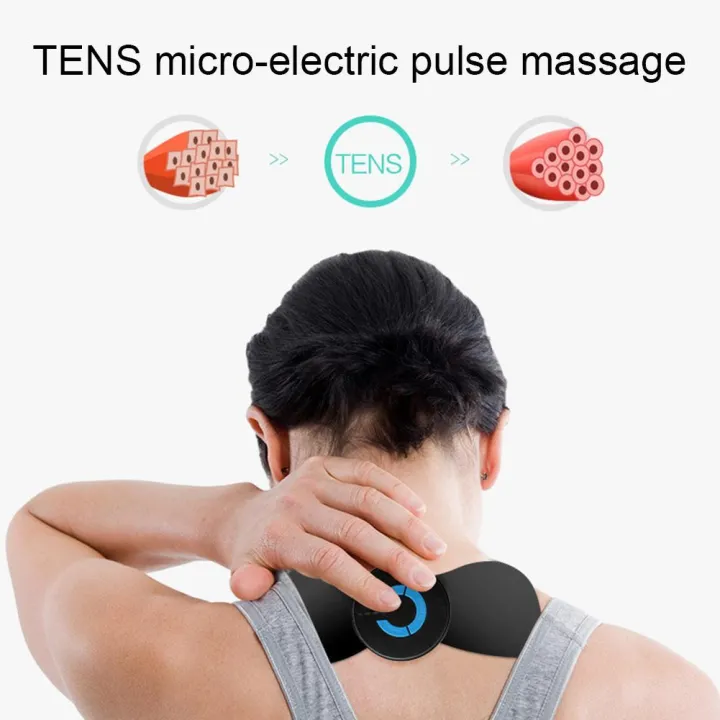 Smart Mini Cervical Massage Sticker Electric Pulse Massager Shoulder ...
