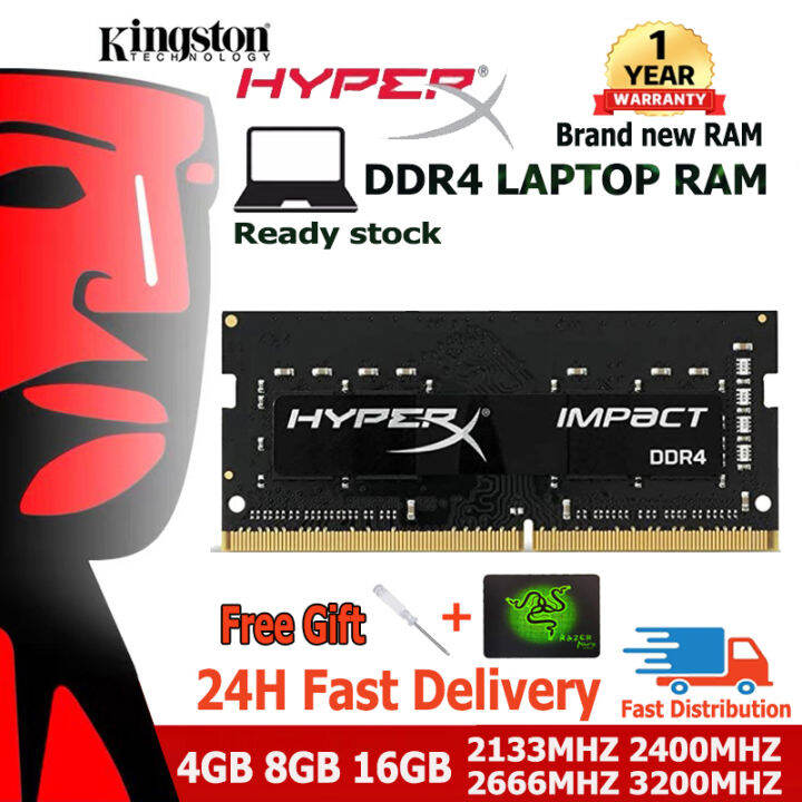 [24h kapal] Kingston HyperX Impact DDR4 RAM Laptop 4GB 8GB 16GB 2133Mhz 2400Mhz 3200 Mhz Soidmm ...