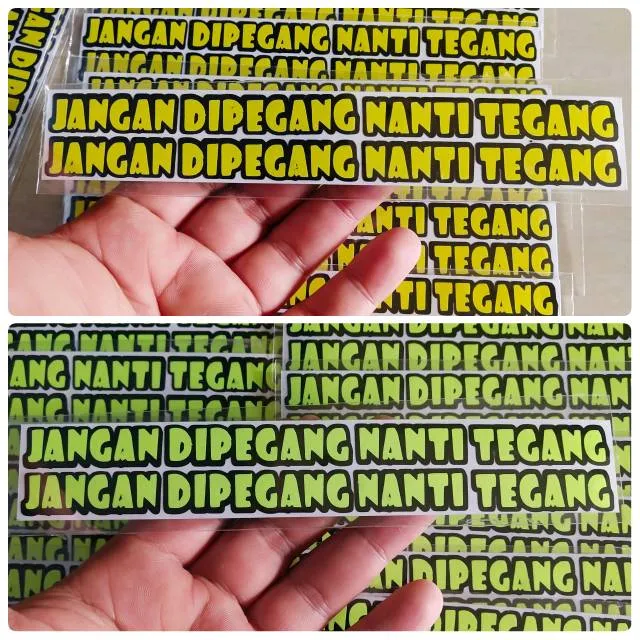stiker cutting kata kata JANGAN DI PEGANG NANTI TEGANG ink kyt nolan ...