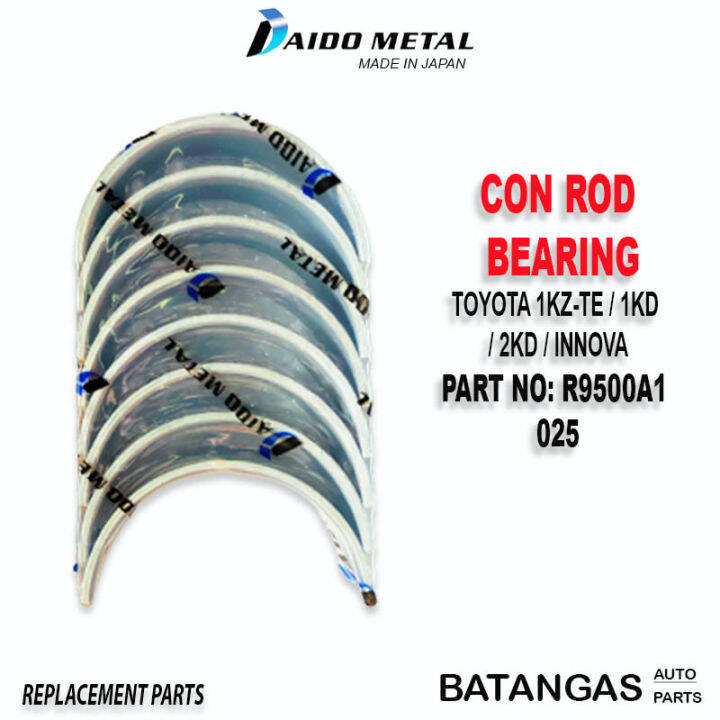 DAIDO METAL CON ROD BEARING FOR TOYOTA 1KZ-TE / 1KD / 2KD / INNOVA PART ...