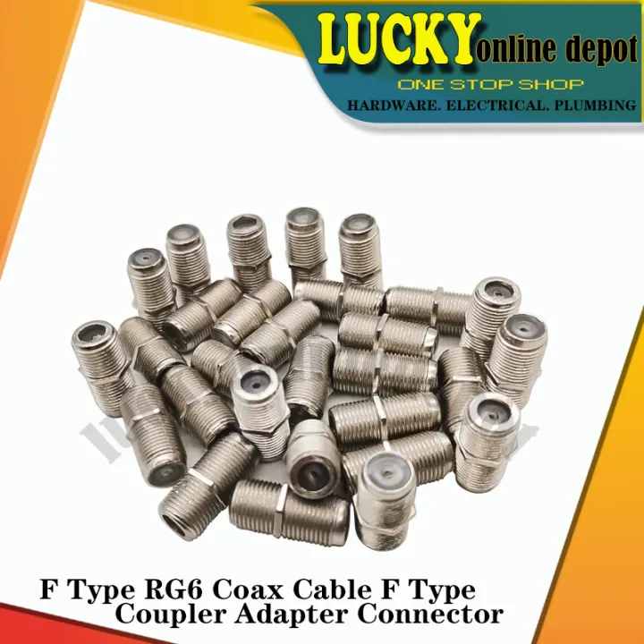 COAX CABLE CONNECTOR F TYPE COUPLER ADAPTER CONNECTOR ( 100PCS ...