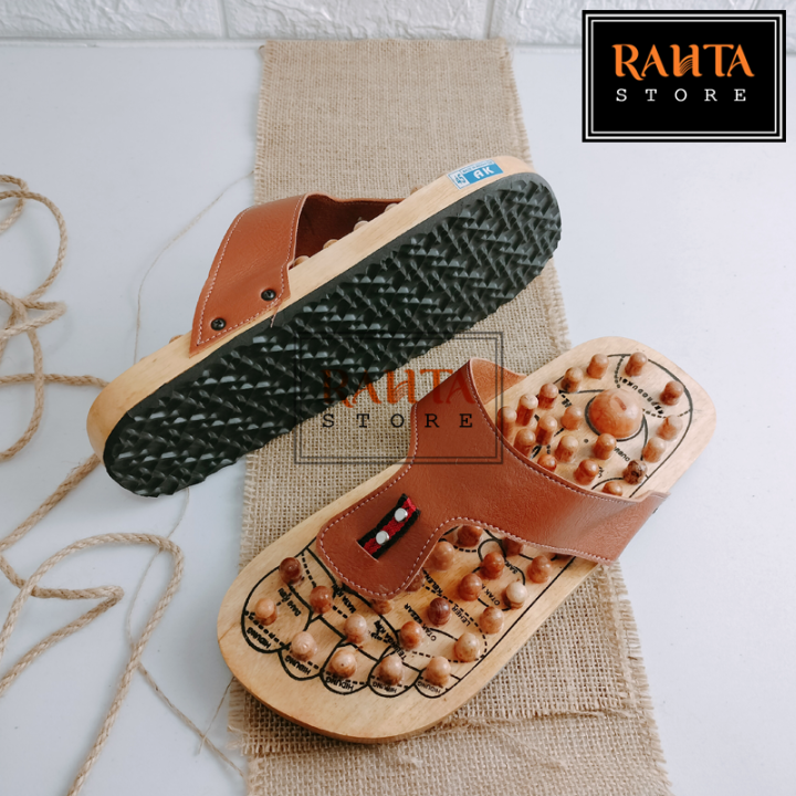Sandal Kesehatan Kayu/Sendal Refleksi Akupultur/Sendal Terapi Alas Kaki ...