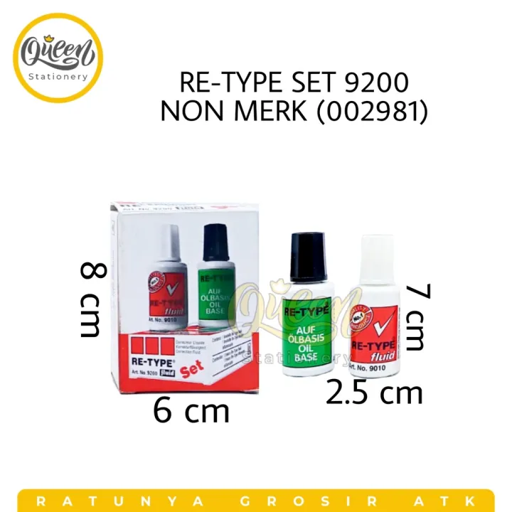 1 SET RE-TYPE SET 9200 NON MERK / TIP X / TIPE X CAIR / CORRECTION ...