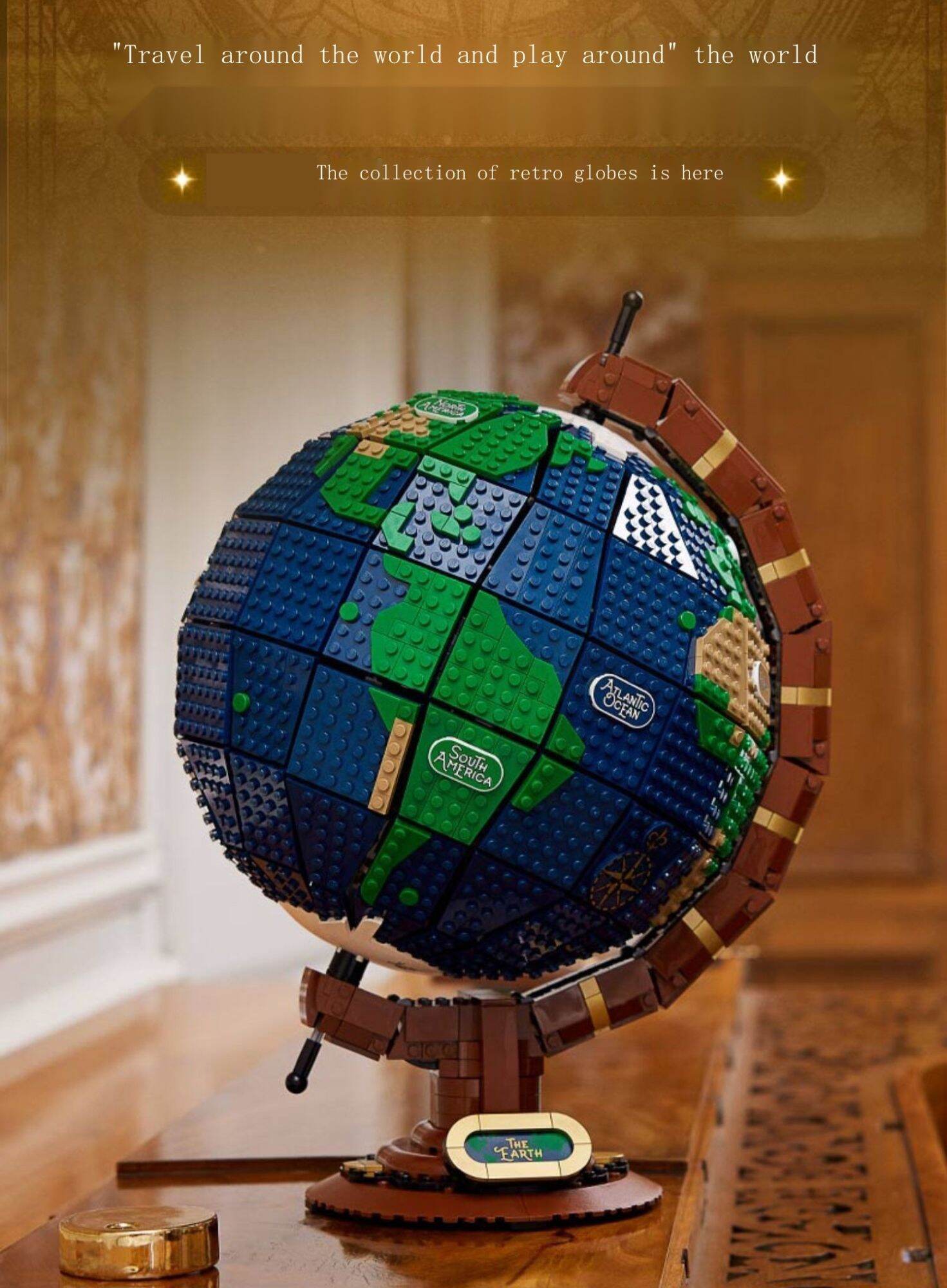 [LEGO] To assemble the lego large globe world map difficult puzzle ...