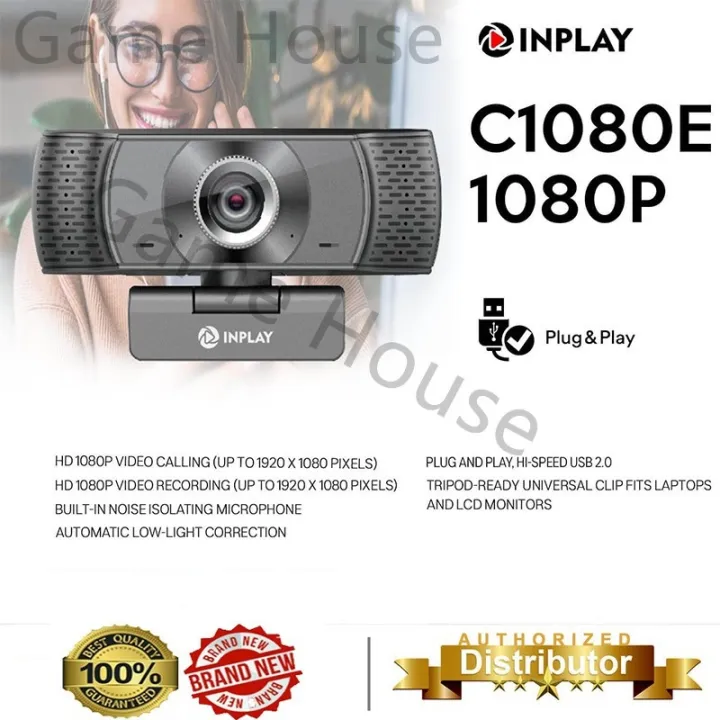 【Flash Sale】⚡COD⚡ Inplay C1080E FHD 1080P Webcam Web Mini Camera USB ...