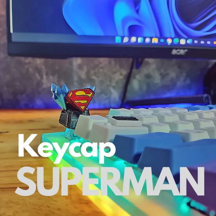 ด่วน ของมีจำนวนจำกัด ส่งฟรี Keycap Custom superman คีย์แคป เรซิ่น ทำสี ...