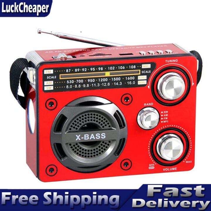 AM/FM/SW 3 Band Radio Receiver Multi Function Portable Speaker ...