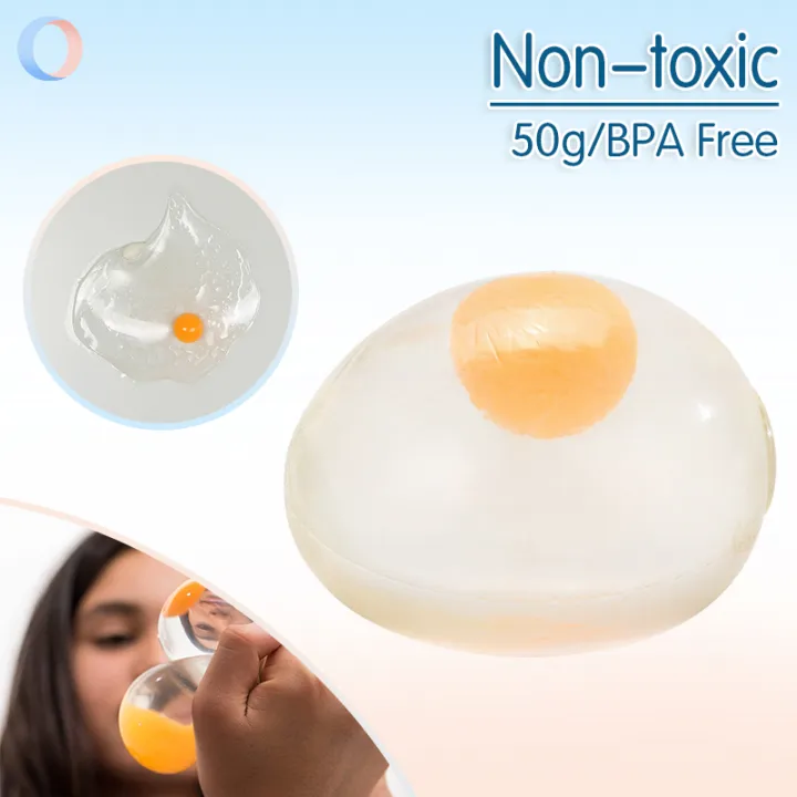 Transparent Stress Ball Simulation Eggs Stress Relief Toys Adult Kids ...